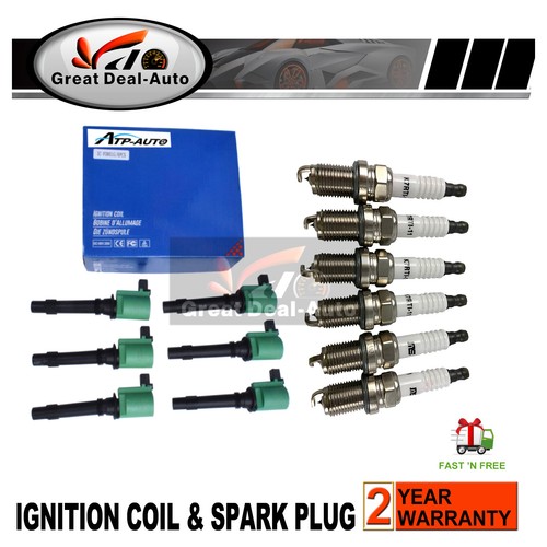 Ignition Coil & Spark Plugs set For Ford Fairlane Falcon BA BF 12PCS ...