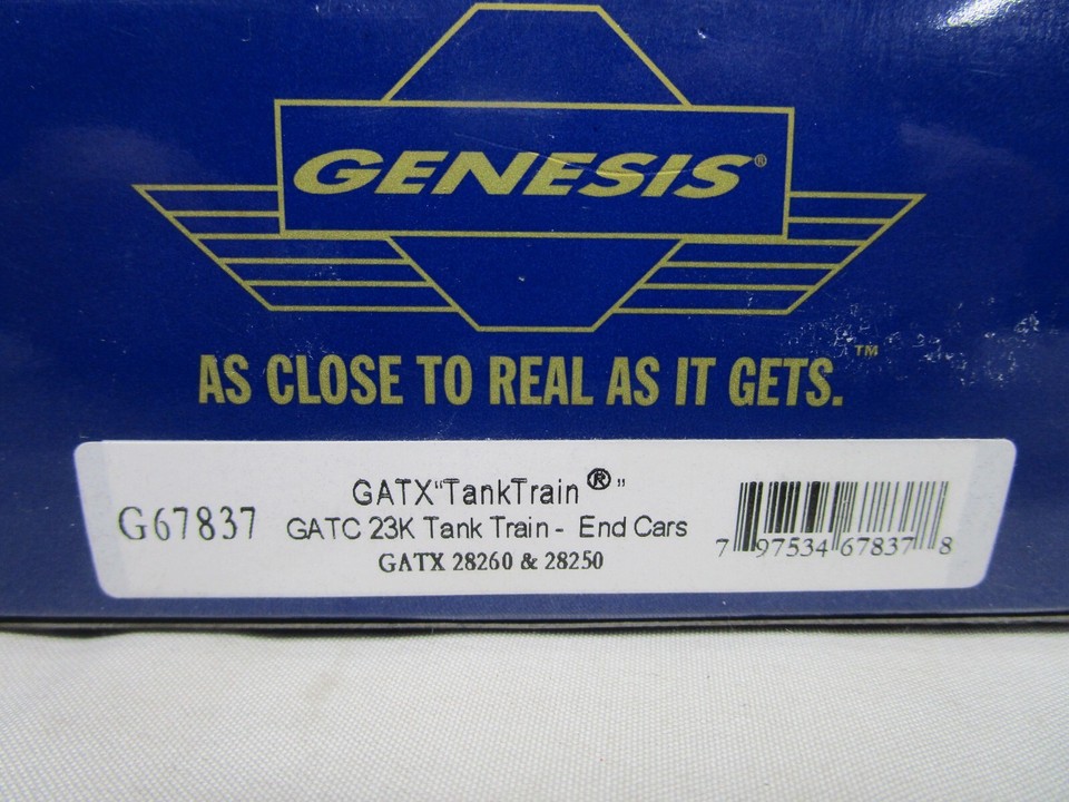 Athearn Genesis HO Scale GATX Tank Train 23K Gallon Tank Car Set End ...