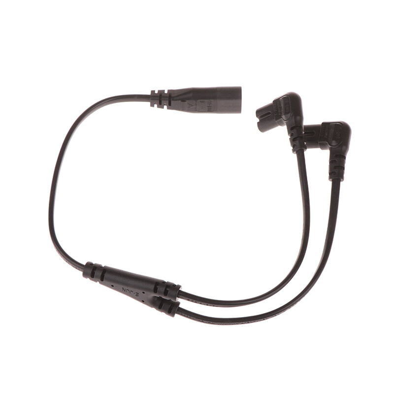 IEC 320 C8 Male To Dual C7 Right Angle Female Y Split 2Pin Power Cable ...