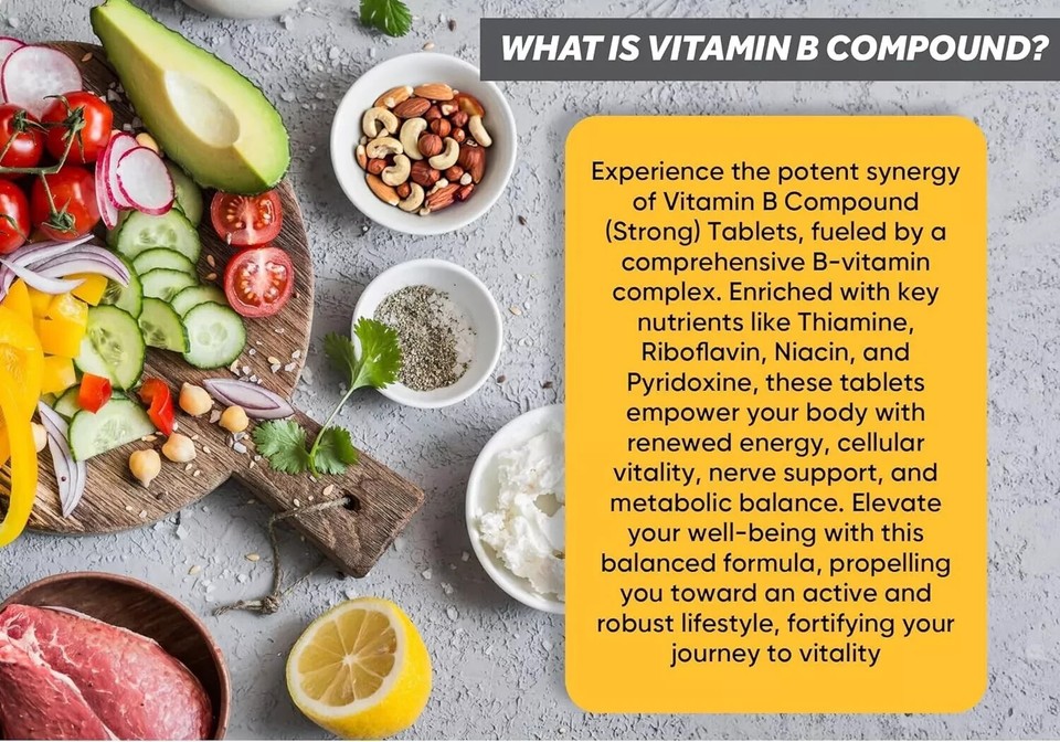 VITAMIN B COMPOUND STRONG TABLETS 1 - 12 PACKS ⭐VEGETARIAN TABS⭐ ⭐LOW ...