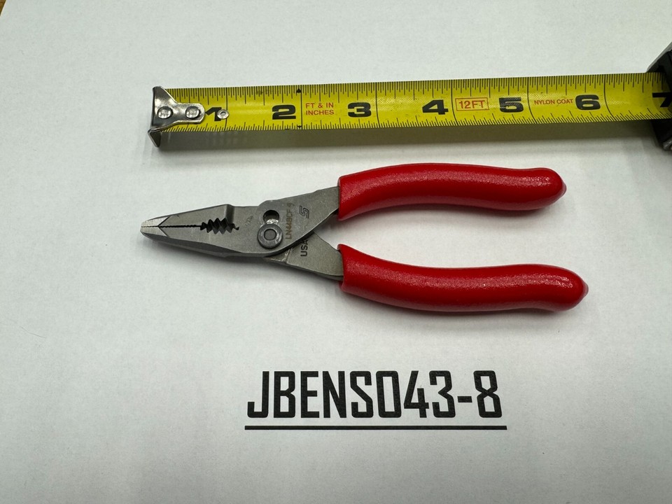 Snap-On Tools USA RED 5" Soft Grip Mini Long Nose Slip Joint Pliers ...