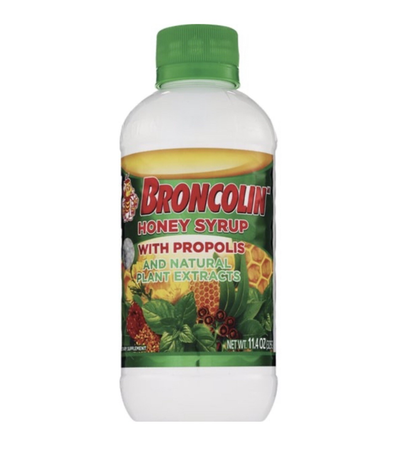 BRONCOLIN HONEY SYRUP WITH PROPOLIS 11.4 oz / JARABE DE MIEL CON ...