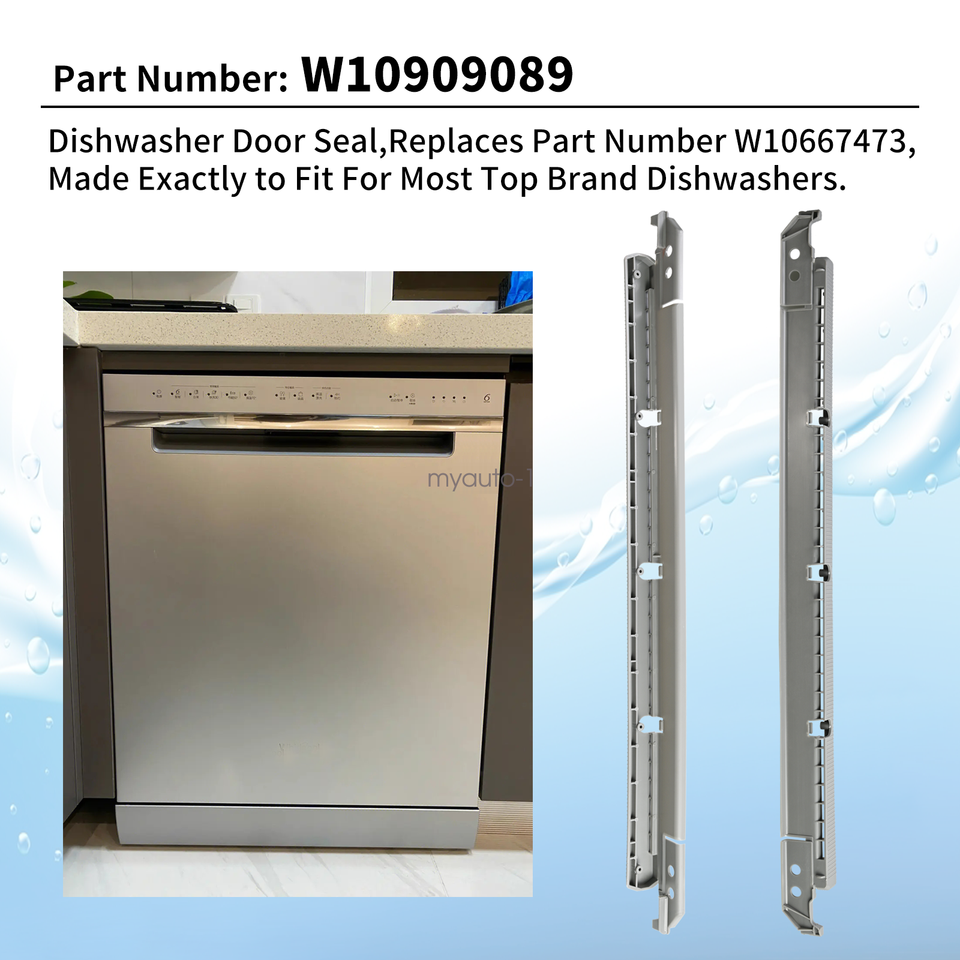 W10909089 W10667473 Dishwasher Lower Door Seal for Whirlpool Kitchenaid ...