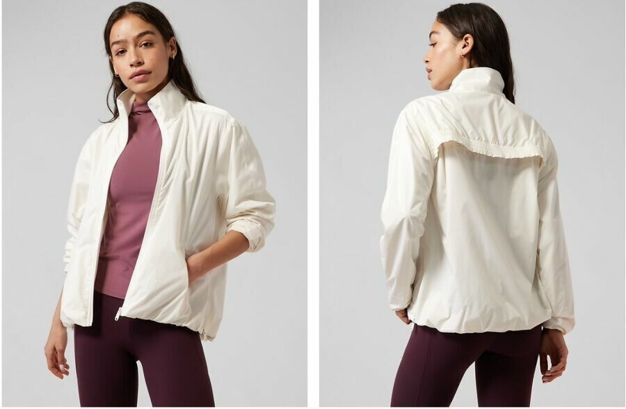 Athleta Sightseer Lace Magnolia White Jacket Size Extra Small XS NEW ...