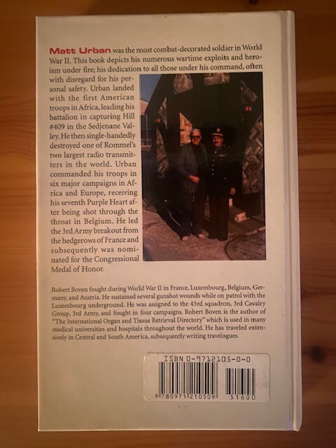 Matt Urban America's Most Decorated Soldier in WWII SIGNED BY AUTHOR ...