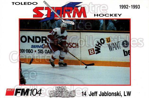 1992-93 Toledo Storm Series One #14 Jeff Jablonski | eBay
