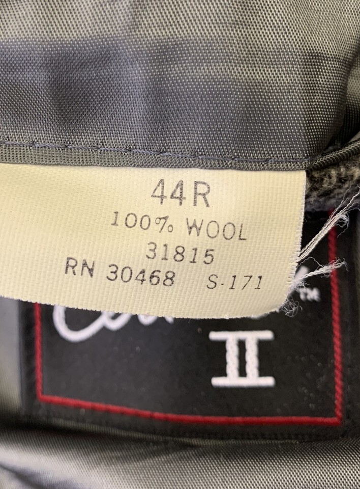 Arnie II Wool Tweed Blazer Sport Coat Jacket 44 R Herringbone Vintage ...