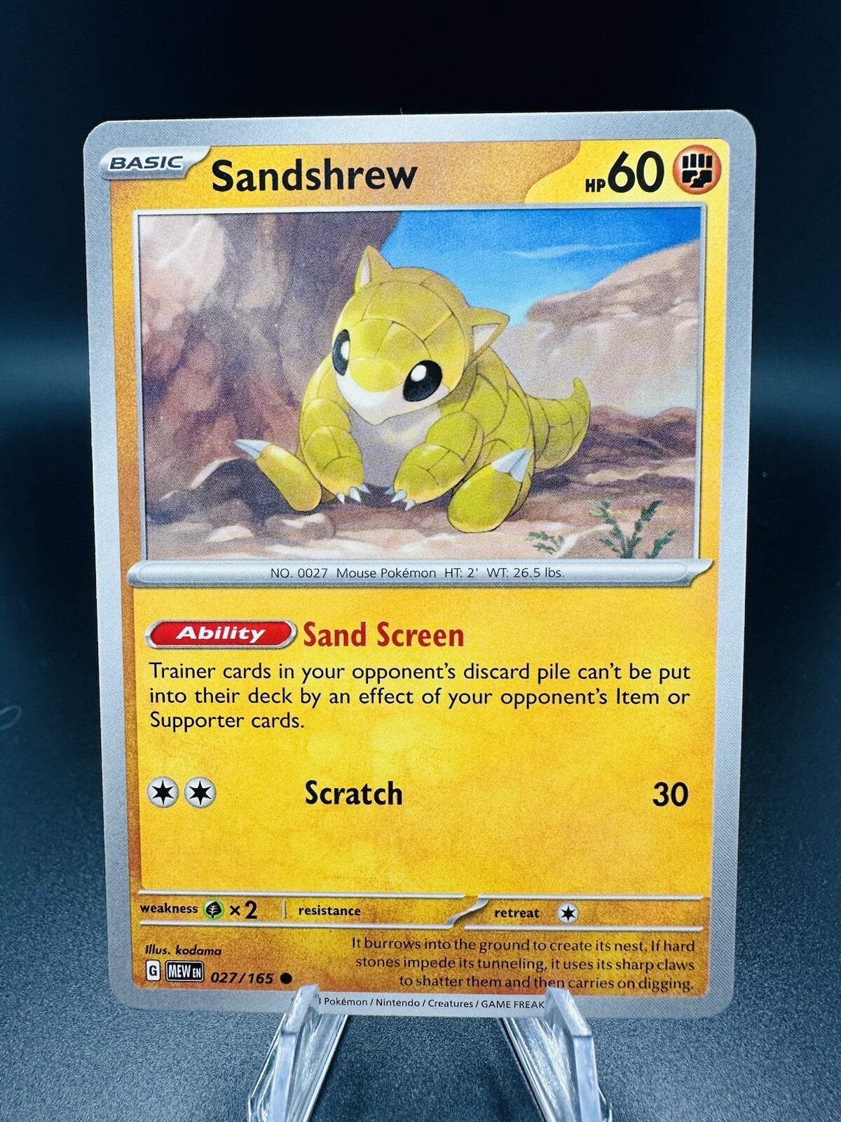 Pokemon TCG - Sandshrew 27/165 - English 151 2023 | eBay