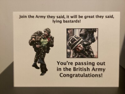 British Army passing out card. In aid of Combat Stress. | eBay UK