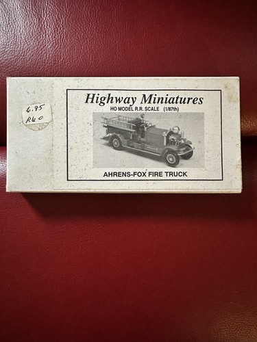 Jordan Highway Miniatures HO Kit #360-221 Ahrens-Fox Fire Truck HOn3 ...