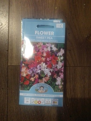 SWEET PEA( Explorer Mixed) Mr Fothergills Non GMO,Organic Flower Seeds ...