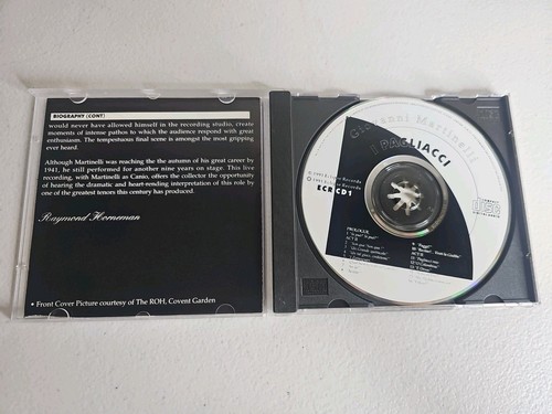 Opera CD Giovanni Martinelli I Pagliacci Unreleased Live 1941 Eclipse ...