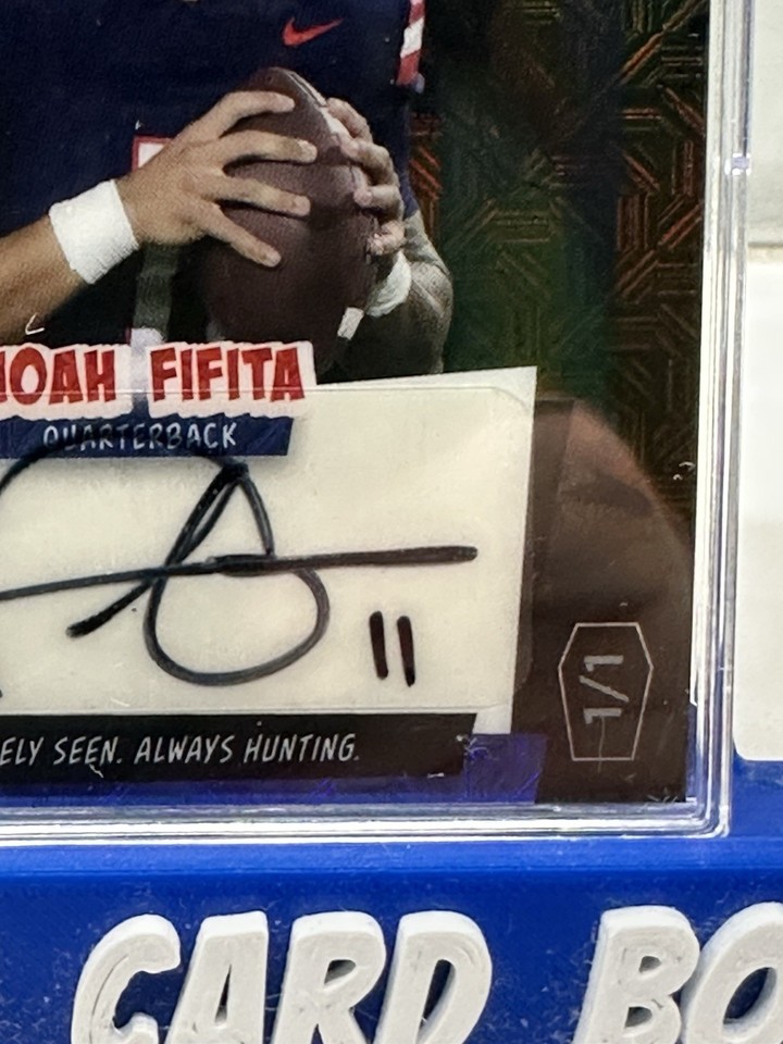 Noah Fifita 1/1 Turf Monsters Auto 2024 Wild Card Haunted Hits Prizm ...