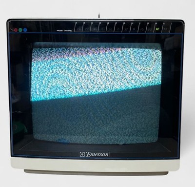 VINTAGE EMERSON EC102W 10" INCH COLOR TELEVISION MODEL RETRO CRT TV VTG ...