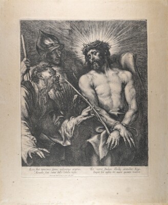 The Mocking of Christ, After Vany Dyke, Rare Antique Engraving by Lucas ...