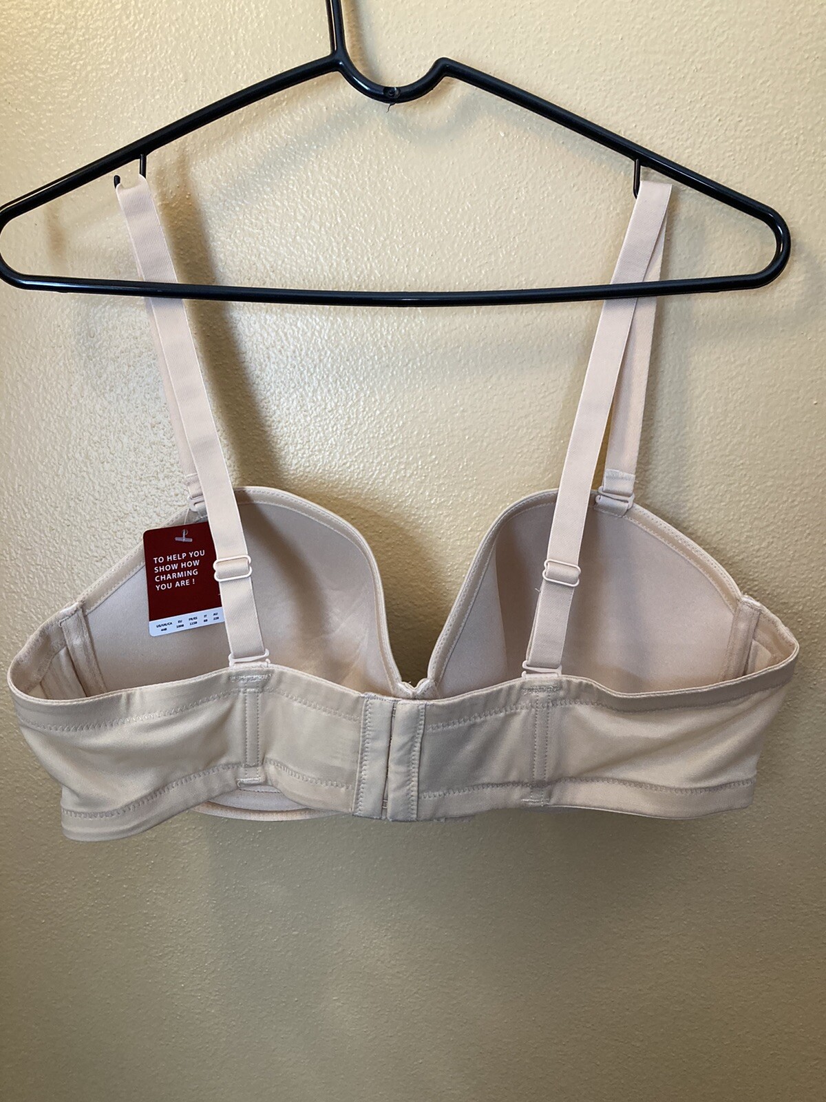 NWT Hansca Women's Strapless Underwire Bra Convertible Multiway Nude ...