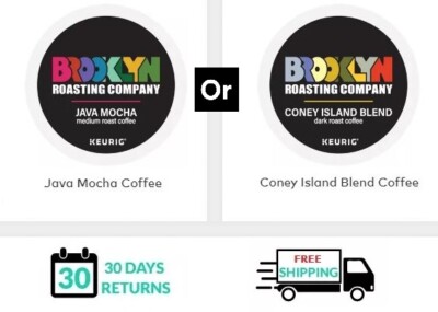 Brooklyn Roasting Company Keurig Coffee K-cups Java Mocha or Coney ...