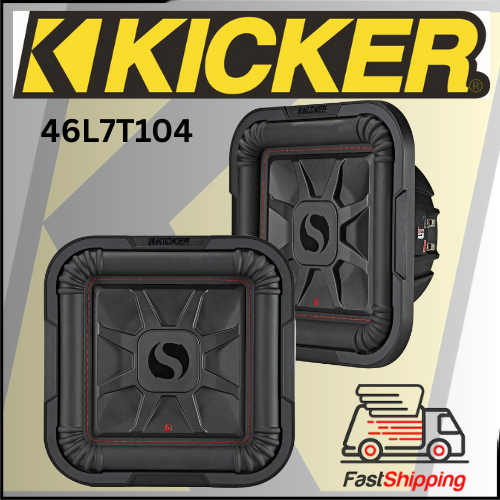 KICKER 46L7T104 / L7T 10" SOLO-BARIC SHALLOW / SLIM SUBWOOFER / 500W ...
