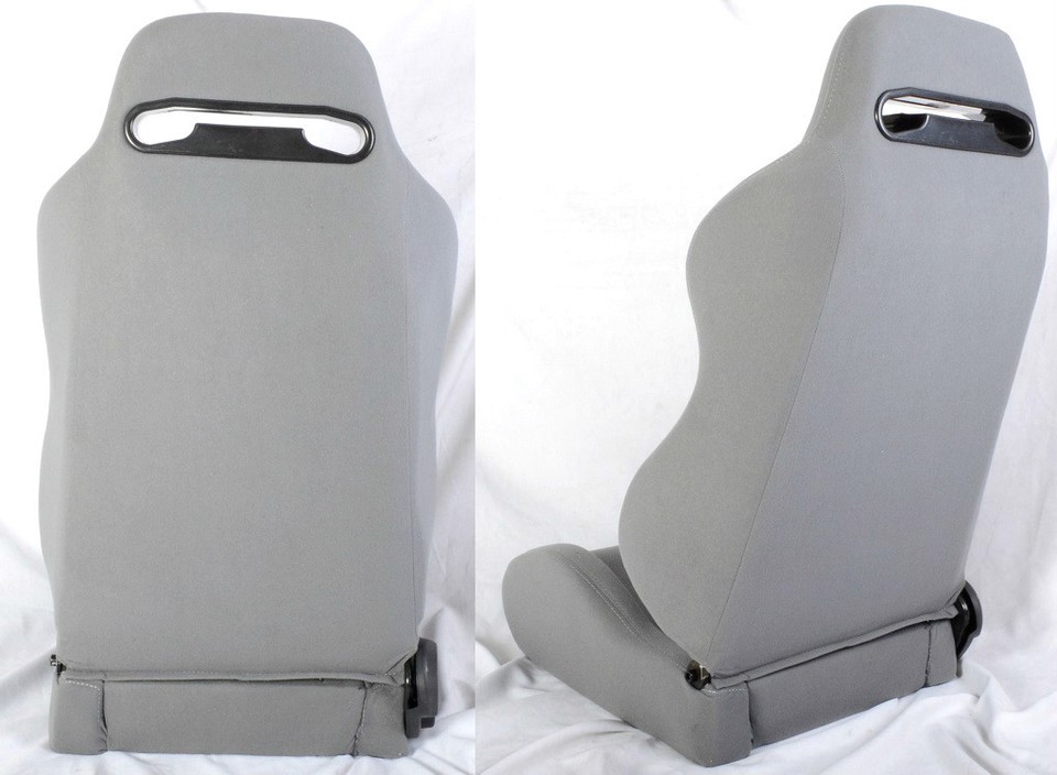 NEW 1 PAIR GRAY CLOTH RECLINABLE RACING SEATS FOR CHEVROLET **** | eBay