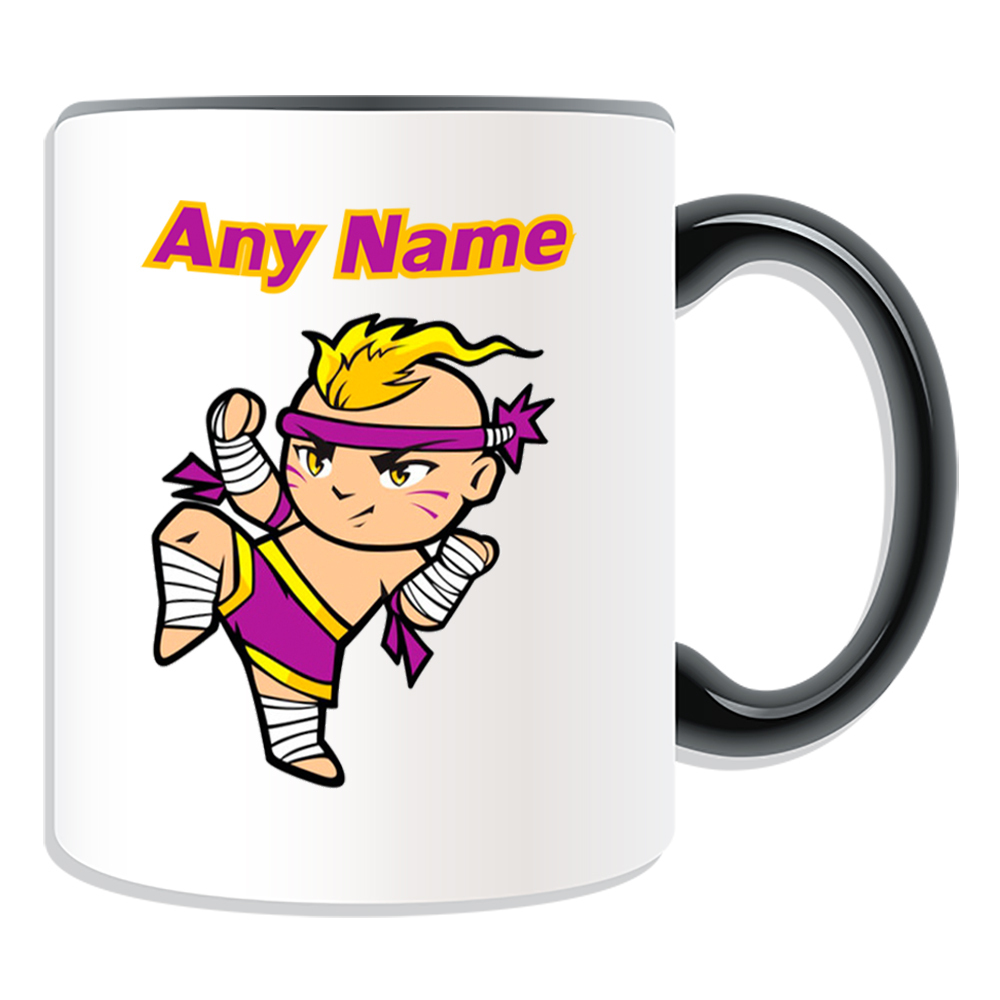 Personalised Gift Muay Thai Boxing Knee Kick Mug Money Box Cup Kung Fu ...