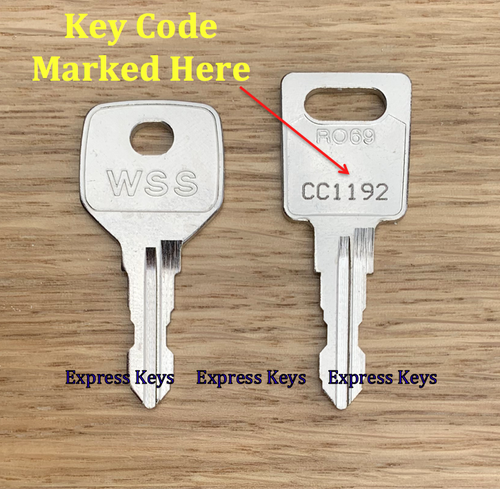 WSS,LINK, BIOCOTE RONIS Locker Keys Cut to Code CC0001 - CC2000 Number ...