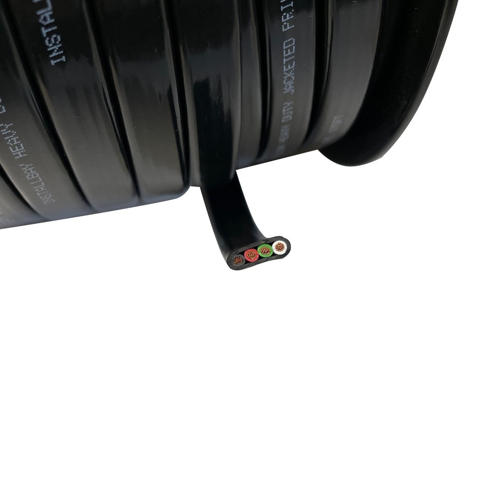 100 FT Trailer Wire 8 - 16 AWG Black Jacket & Non Jacket Duplex Triplex ...