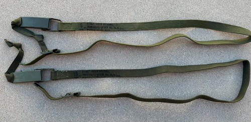 1974 NOS USGI Issue Vietnam Era Canvas Packboard Pack Strap Set 2 ...