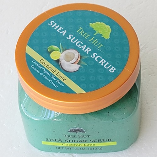 TREE HUT SHEA SUGAR SCRUB COCONUT LIME BODY SCRUB Exfoliant 18 oz ...