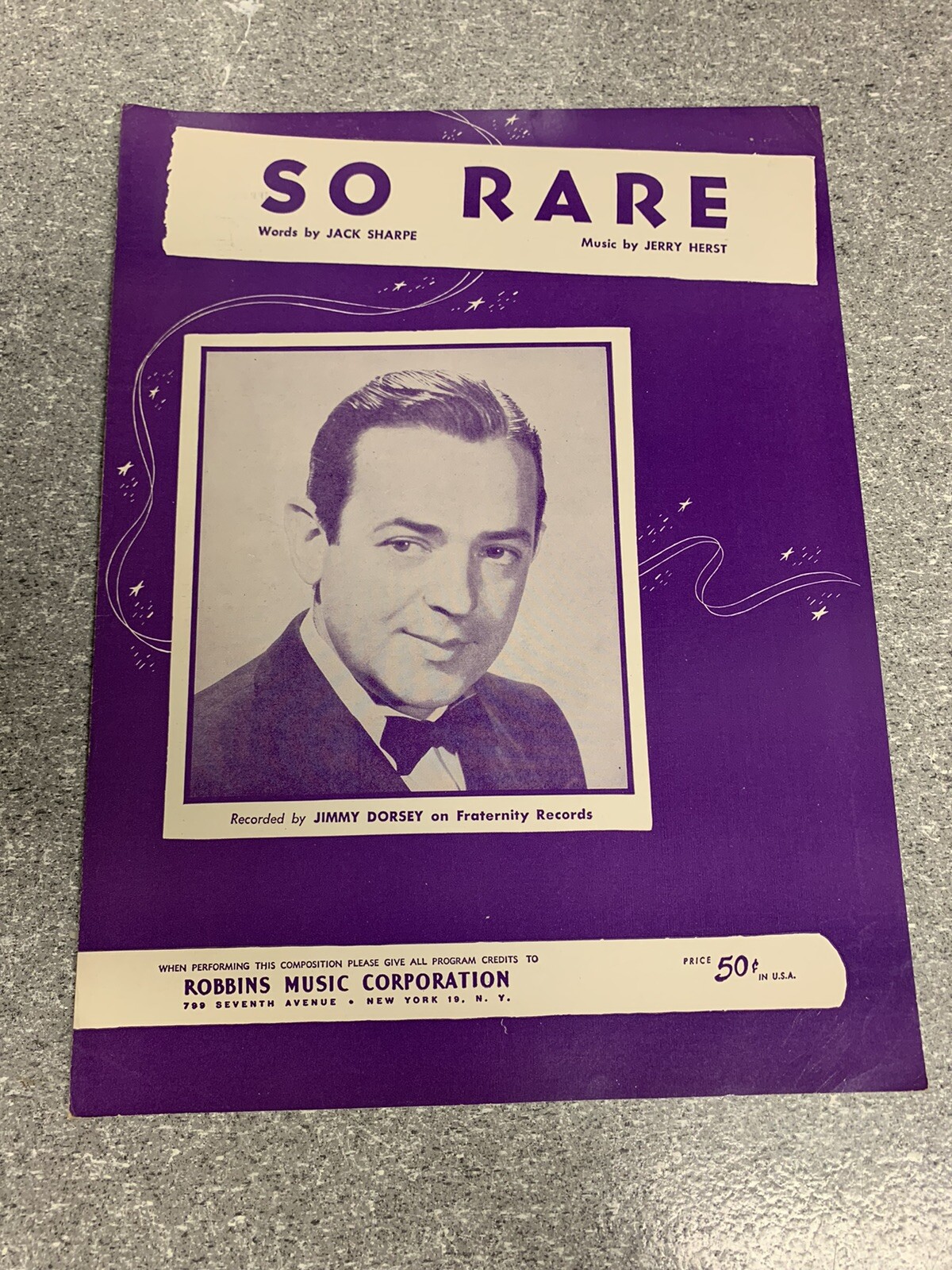 So Rare by Jimmy Dorsey Vintage Sheet Music | eBay