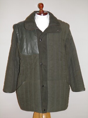 Buckleigh Country Moleskin Green Quilted Shooting Jacket/Gilet Size ...