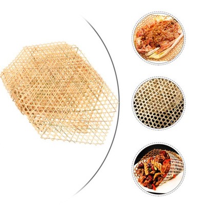 6pcs Handmade Bamboo Mats Plate Mats Decorative Dish Bamboo Mesh | eBay UK