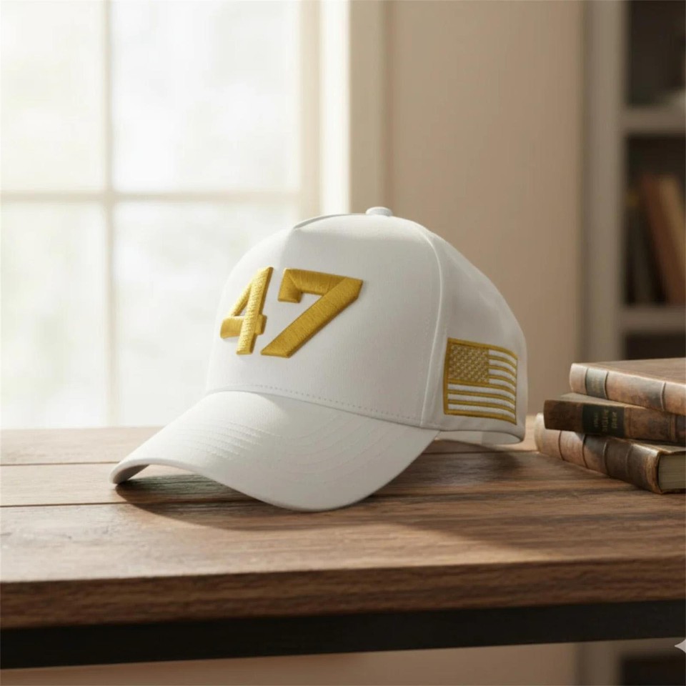 47 Hat Charlie Kirk Conservative Cap Trump Low Profile Hat Gold ...