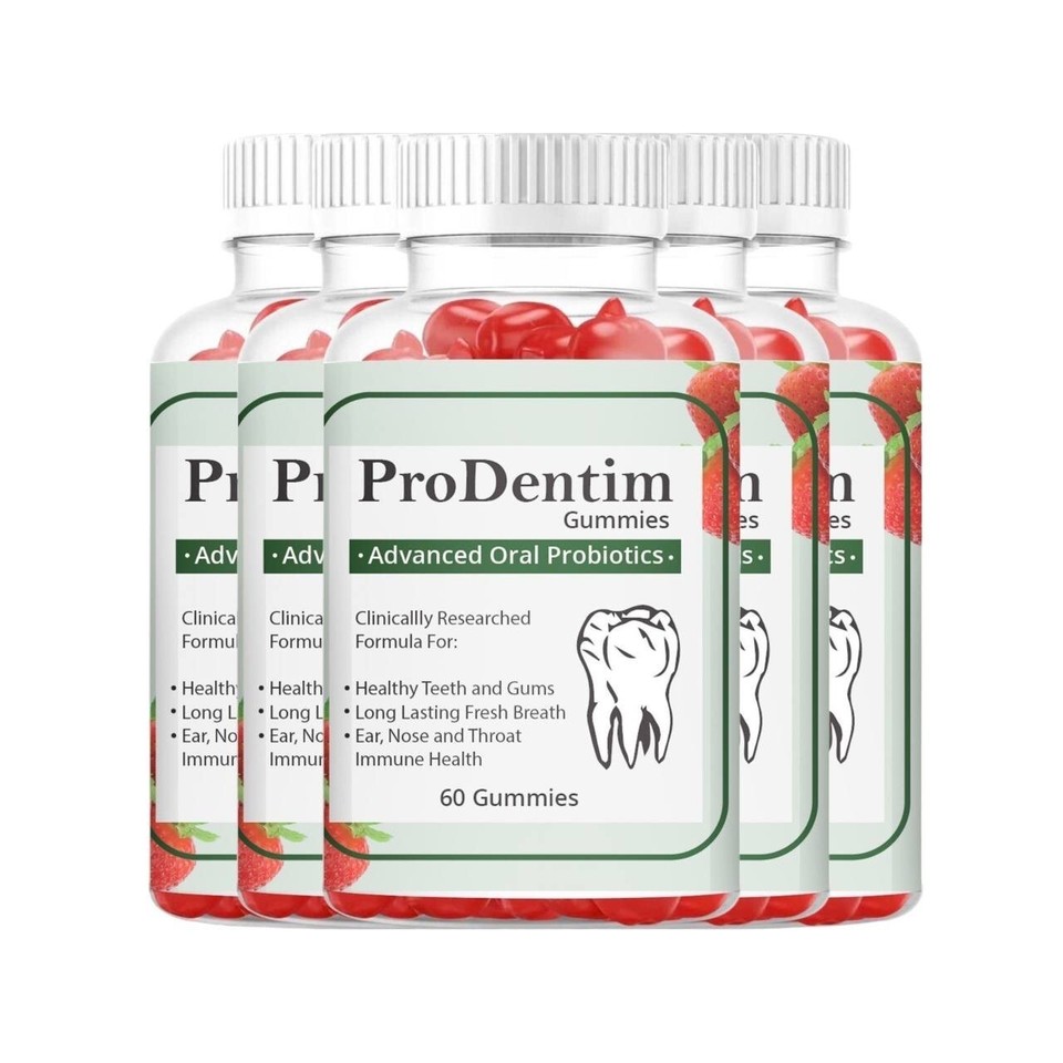 5-Pack Prodentim Gummies Dental Supplement for Teeth and Gums 300 ...