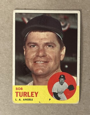 1963 Topps Baseball Bob Turley Los Angeles Angels Card #322 | eBay