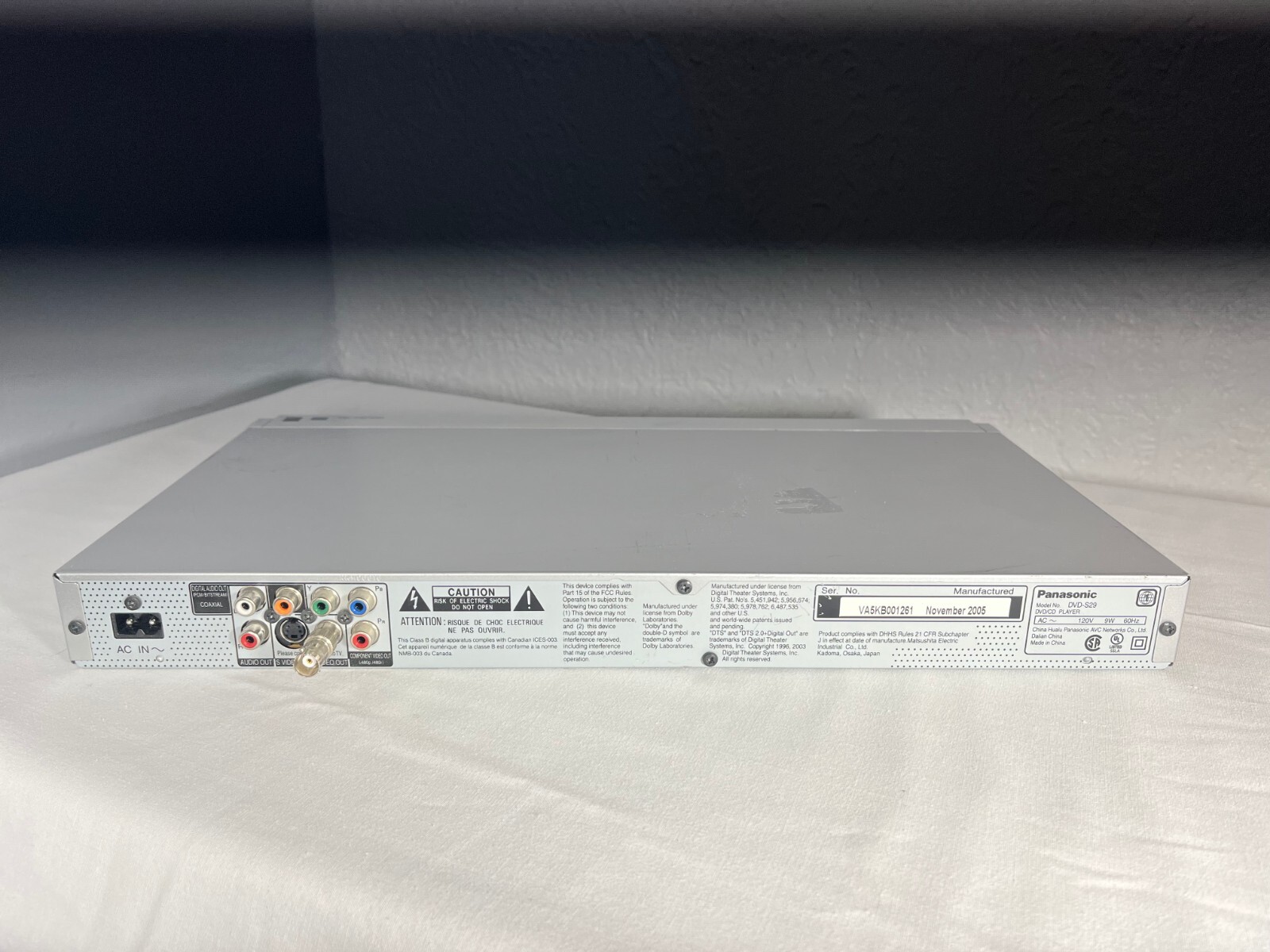 Panasonic DVD-S29 DVD Player Silver tested and works | eBay