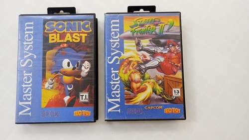 STREET FIGHTER 2 + SONIC BLAST SEGA MASTER SYSTEM EXCLUSIVE TECTOY ...
