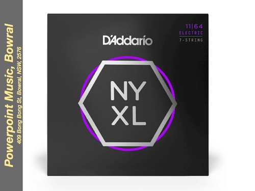 D'Addario NYXL 11-64 7-String Electric Guitar Set 19954157937 | eBay