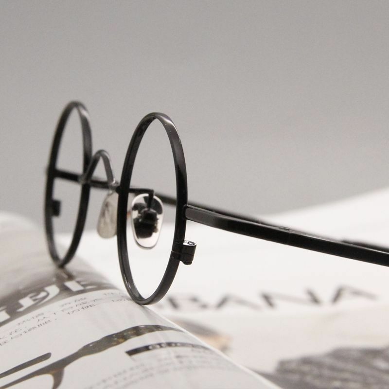 Vintage Small Round RX Glasses Retro Metal Full rim Eyeglass Frames 34 ...