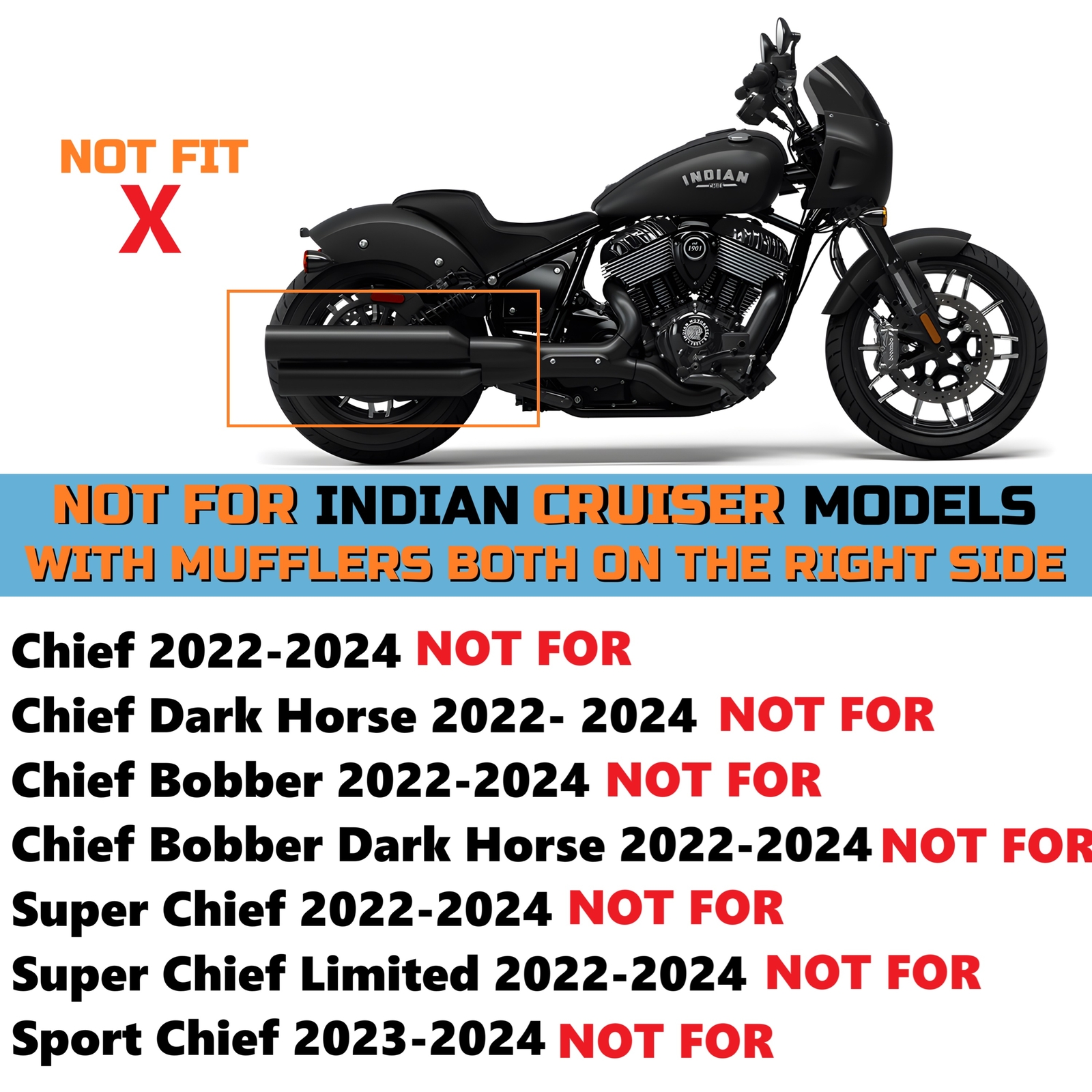 IronGrowl Deep Rumble Tone Fishtail Mufflers for 2014-up Indian Touring ...