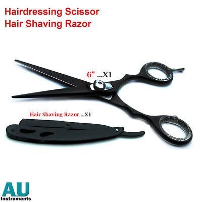 Hairdressing Haircutting Barber Salon Hair Shear Scissor Shaving Razor ...