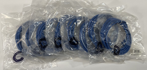 Cat 6 - 7 FT Patch Cables Snagless Molded Boot Blue Quantity 8 | eBay