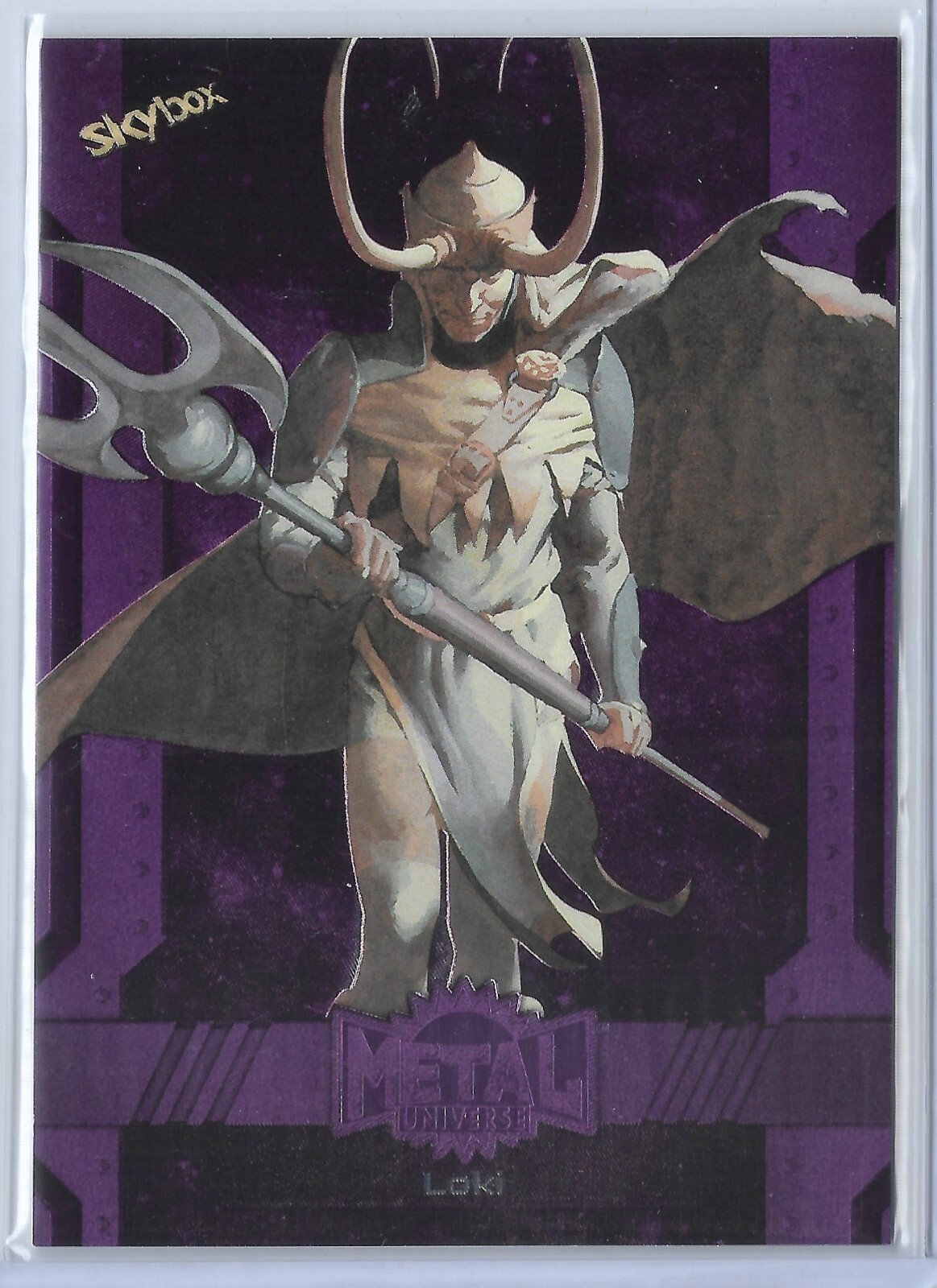 LOKI PMG PURPLE #/199 Skybox Marvel Metal Universe Avengers Precious ...