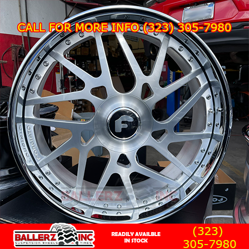 24 INCH FORGIATO TWISTED MAGLIA XL FLOATER CAP BRUSHED SILVER WHEEL ...