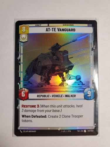 Star Wars Unlimited - Twilight Of The Republic - AT TE Vanguard 247/257 ...