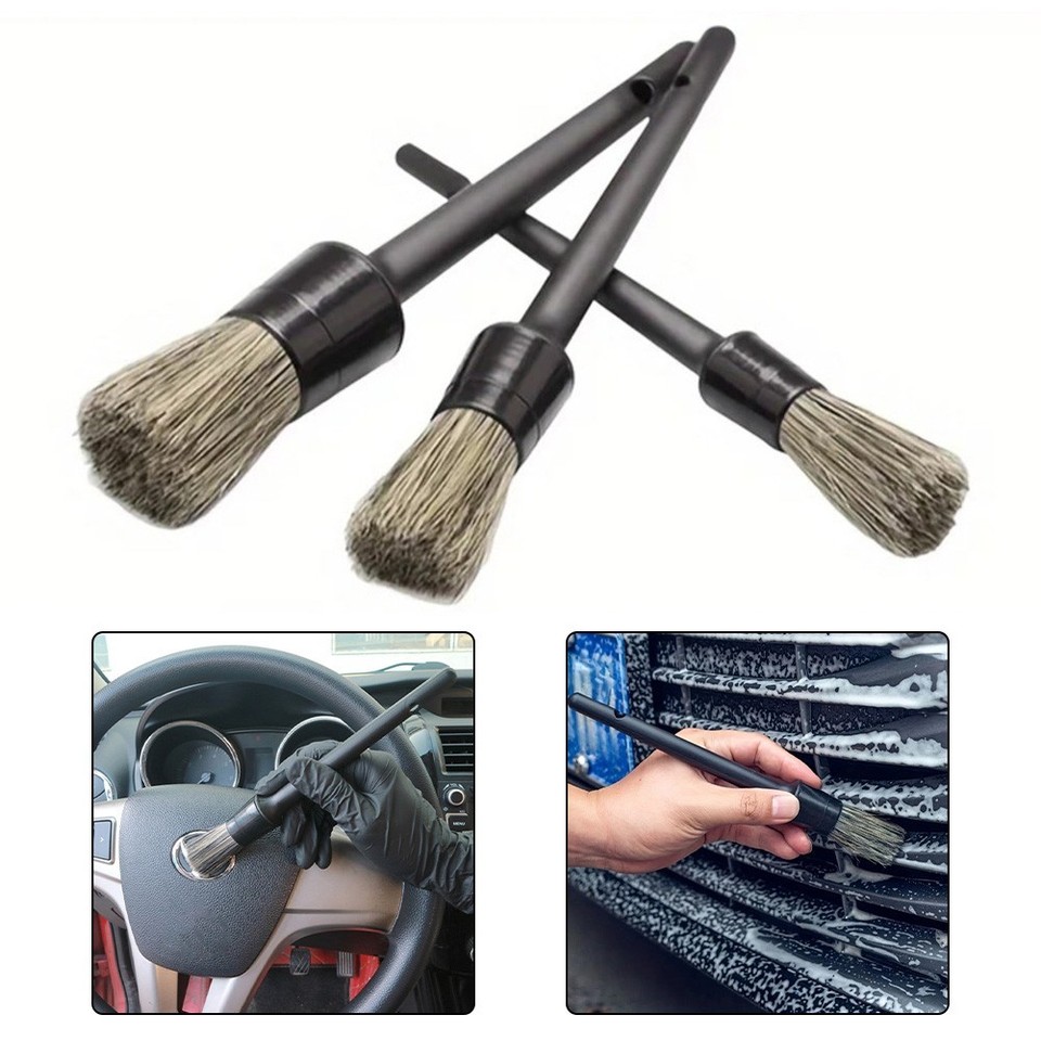 3Pcs Vehicle Cleaning Brushes Set for Tire Hub Air Outlet and Engine ...