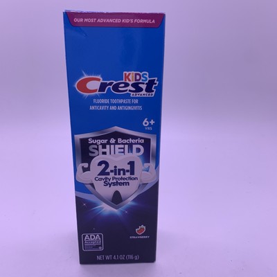 Kids Crest Advanced Toothpaste Sugar & Bacteria Shield Strawberry 4.1 ...