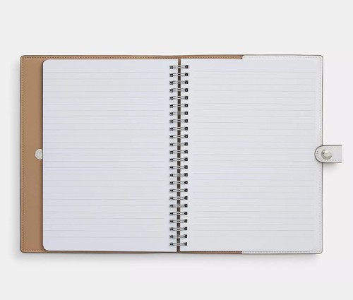 NWT Coach Snap Notebook With Cherry Print CY992 Silver / Chalk Red ...