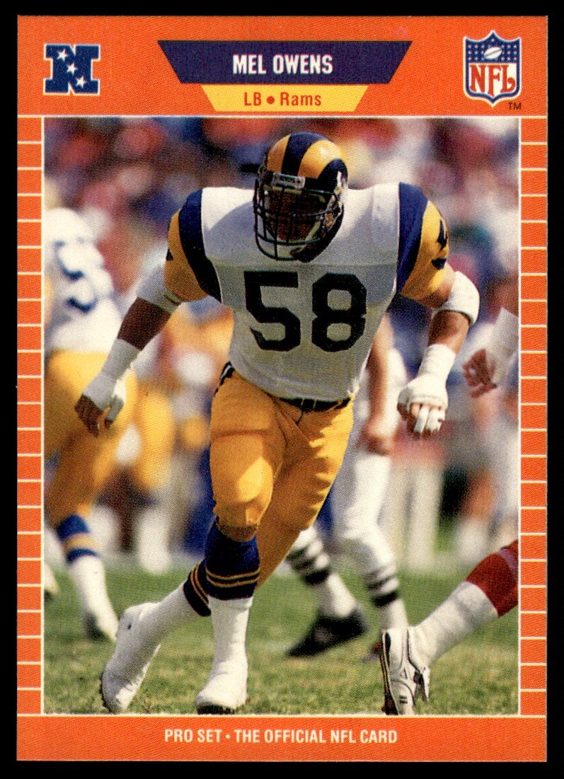 1989 Pro Set Mel Owens Rookie Los Angeles Rams #206 | eBay