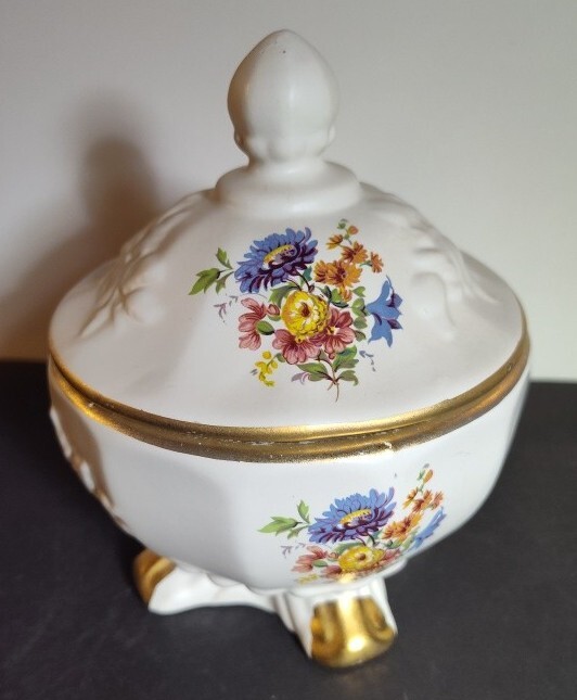 Vintage House Of Fuller Genuine Porcelain Sugar Bowl/Trinket Dish ...