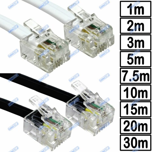 RJ11 to RJ11 ADSL ROUTER Cable TELEPHONE Lead for SKY BT PHONE ...